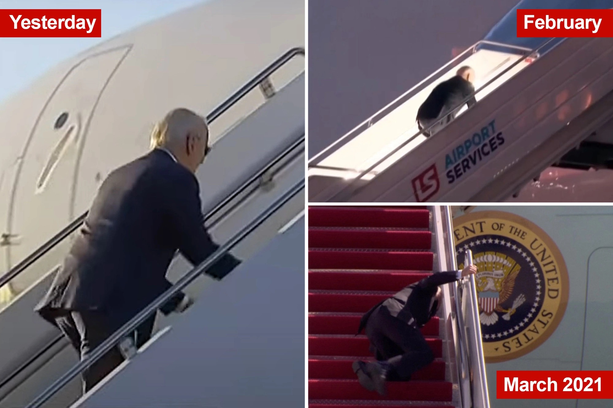 Απίστευτο! Ξανασκόνταψε στη σκάλα του Air Force One ο Μπάιντεν! (ΒΙΝΤΕΟ ...